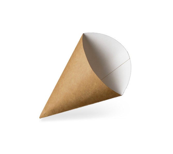 Brown Kraft Cardboard Cone Small - Ozi Hygiene and Packaging